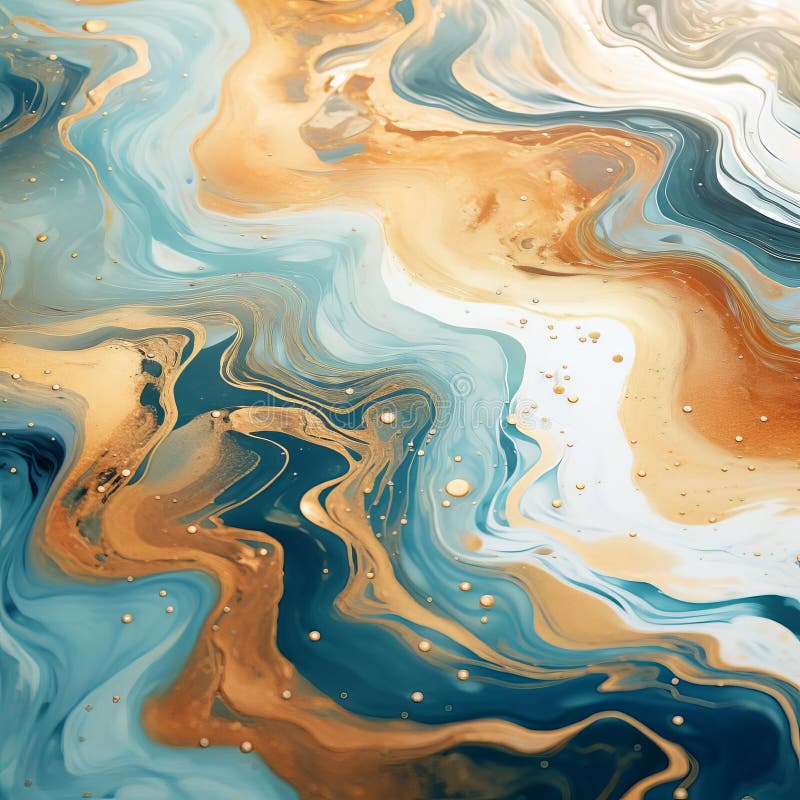 Captivating Liquid Marble Texture Design with Oceanic Waves Stock ...