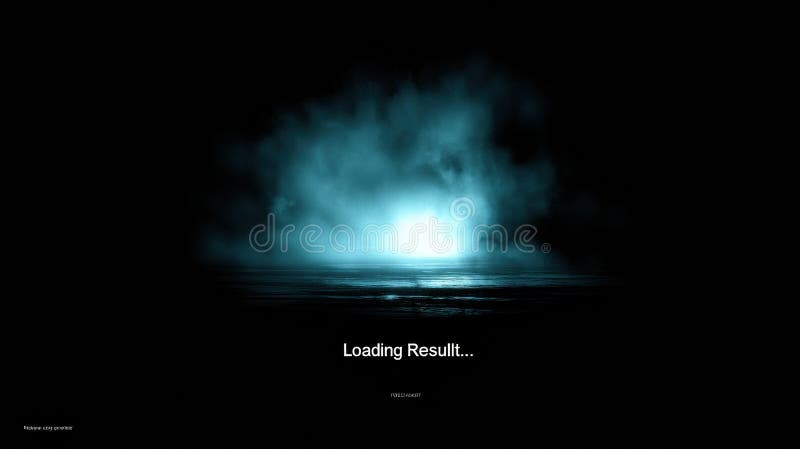Suspenseful Loading Result Screen Illuminating Darkness with Glowing ...