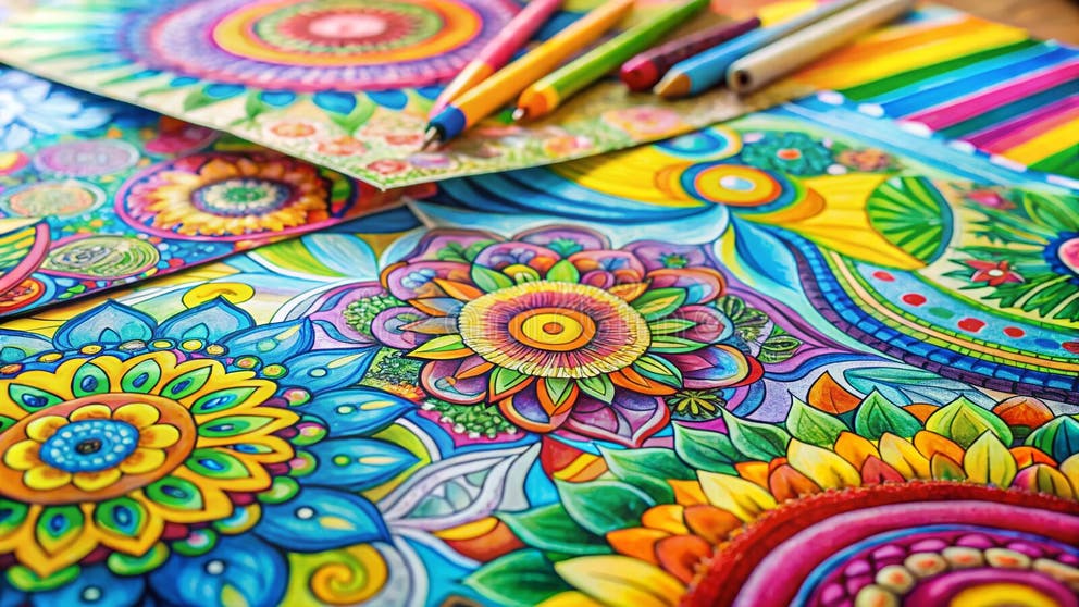 Vibrant Coloring Pages a Long Exposure Exploration in Creative Art ...