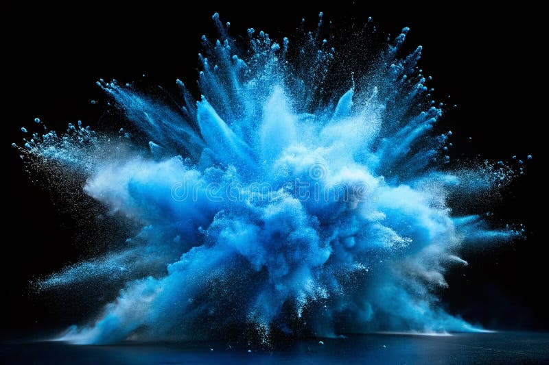 Stunning Blue Powder Explosion Long Exposure Photography Captures ...