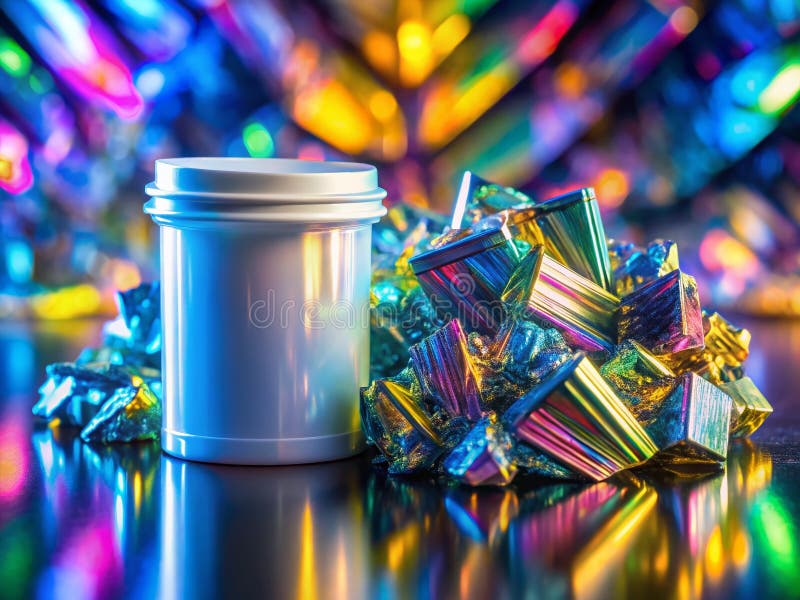 Long Exposure Microscopy of Bismuth Selenide Bi2Se3 Crystal in White ...