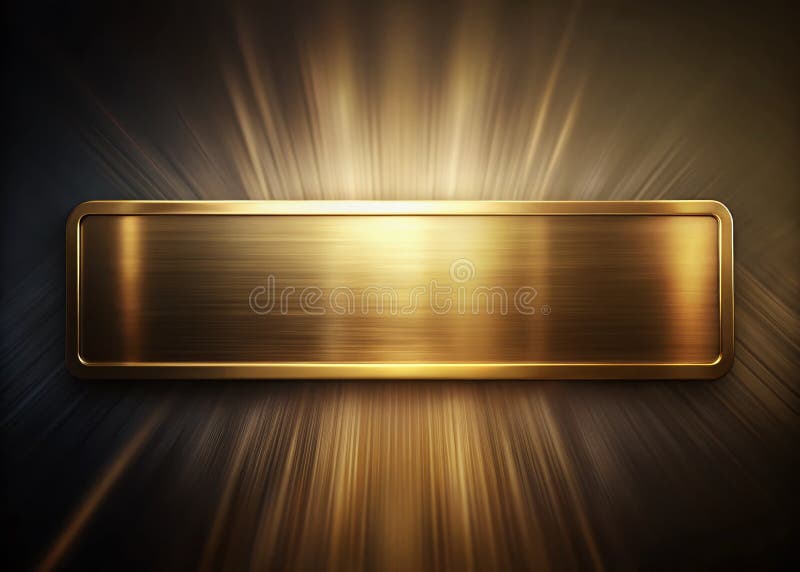 Stunning Brushed Gold Nameplate Mockup a Long Exposure Design Element ...