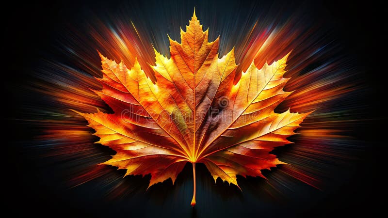 Stunning Long Exposure Pixelated Maple Leaf in Vibrant Motion on a ...