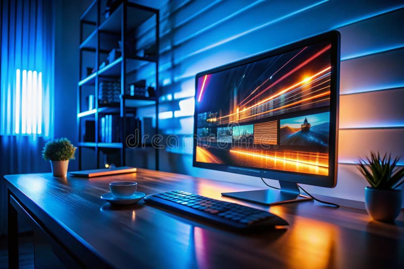 Captivating Long Exposure Video Editing Timeline a Glowing Visual ...