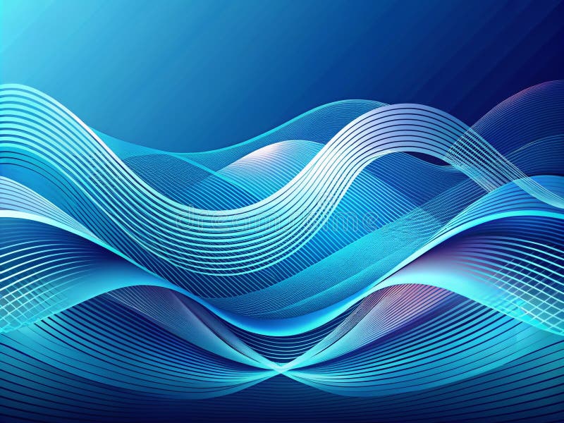 Smooth Blue Wave Background a RetroInspired Looping Design for Digital ...