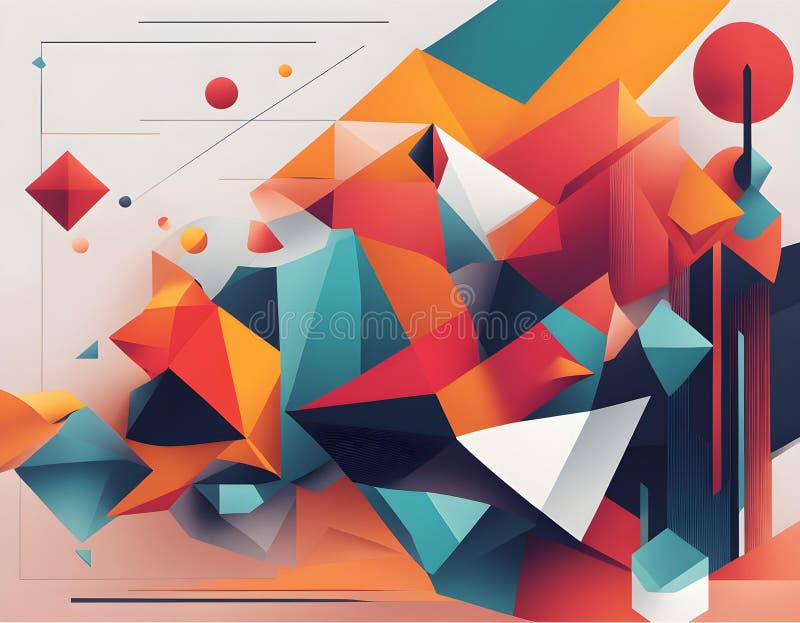 A Captivating Low-poly Geometric Composition that Embodies the Essence ...