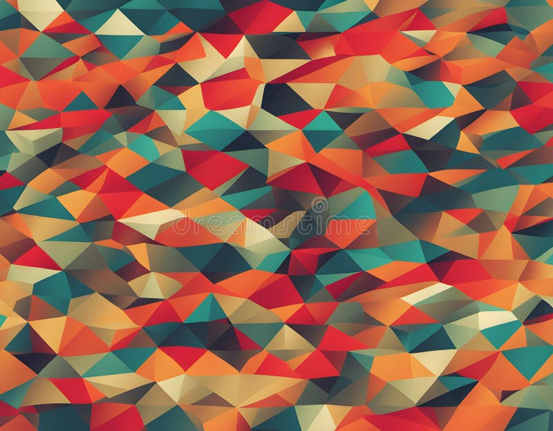A Captivating Low-poly Geometric Design, Featuring a Structured and ...