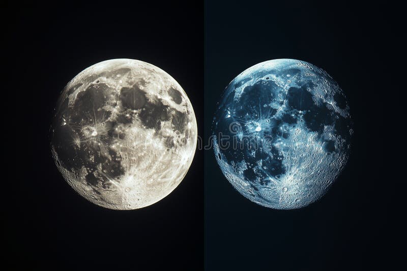 A Captivating Lunar Transformation Showcasing Apollo S Side-by-side ...