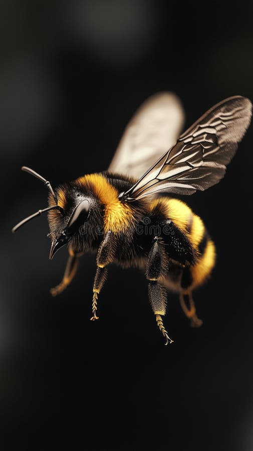 Bumblebee Mid Flight Vibrant Details Stock Photos - Free & Royalty-Free ...