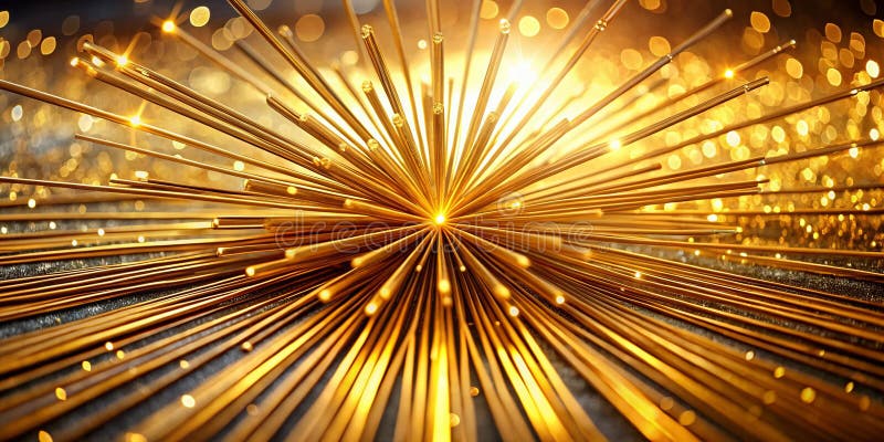 Detailed CloseUp of Sparkling Gold Glitter Lines a Stunning Macro ...