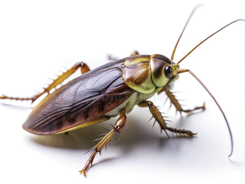 Detailed CloseUp of an Isolated Cockroach Minimalist Insect Photography ...
