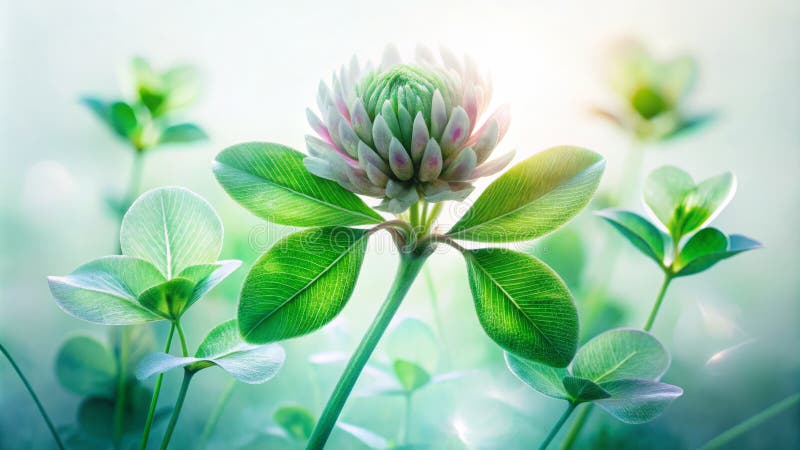 Enchanting Double Exposure Clover Macro a Surreal Botanical CloseUp for ...