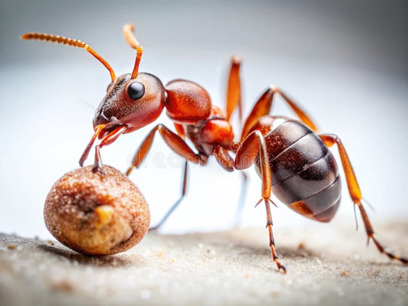 A Tiny Titan Macro Photography of an Industrious Ant Carrying a Seed ...