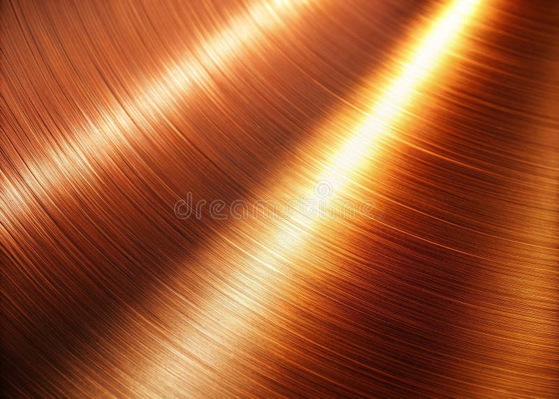 Stunning Brushed Copper Metallic Background with Gradient Reflections ...