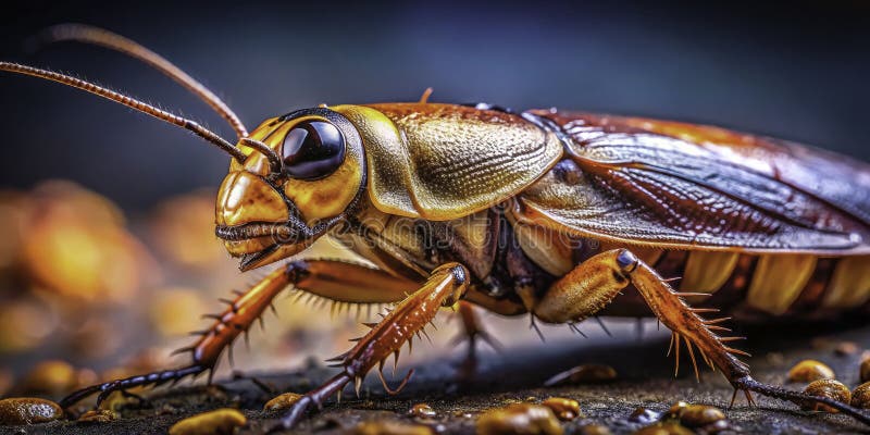 Intricate Detail of a Cockroach Exoskeleton a Macro Photography ...