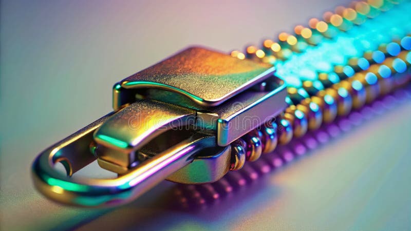 A Detailed CloseUp View of a Single Zipper Pull Examining the Texture ...