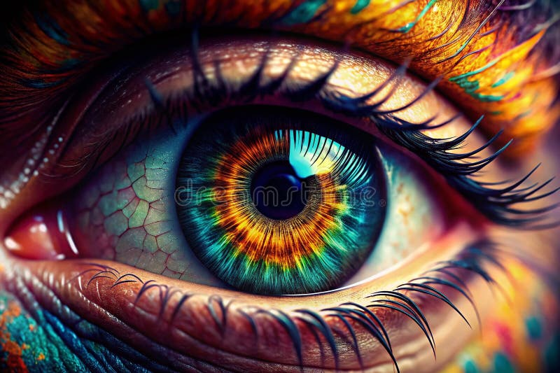 Intricate Details of a Human Eye a Macro Exploration of Iris Eyelashes ...