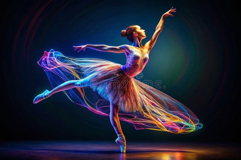 Graceful Ballerina Silhouette in Exquisite Line Art Macro Photography a ...