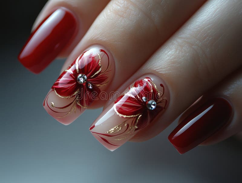 The Captivating Macro Photography Showcases a Glossy Ruby Red Gemstone ...