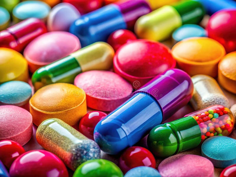 A Vibrant Exploration of Assorted Pharmaceutical Tablets a Macro ...