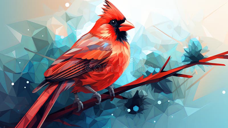Captivating Majestic Northern Cardinal Vector Art Stock Illustration ...
