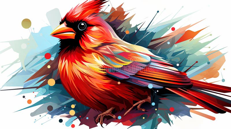 Captivating Majestic Northern Cardinal Vector Art Stock Illustration ...