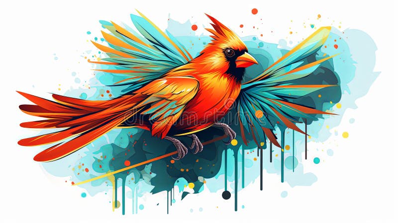 Captivating Majestic Northern Cardinal Vector Art Stock Illustration ...