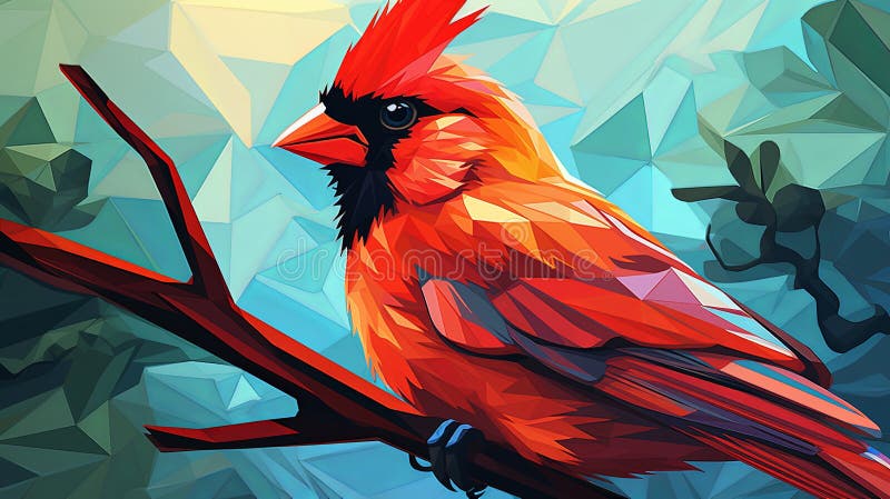 Captivating Majestic Northern Cardinal Vector Art Stock Illustration ...