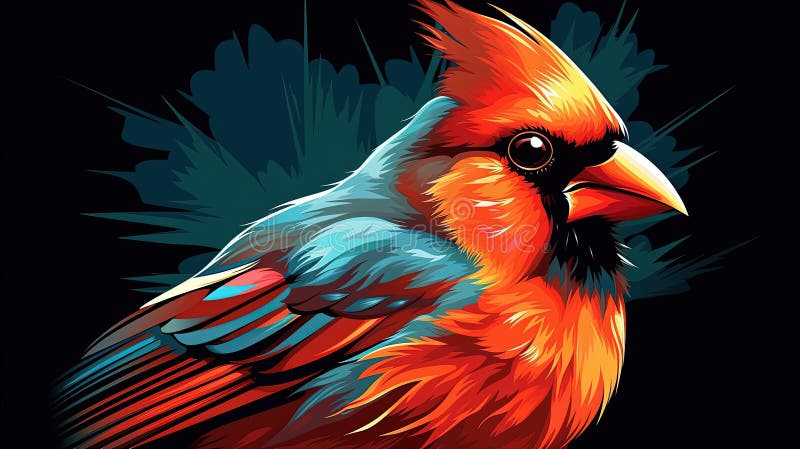 Captivating Majestic Northern Cardinal Vector Art Stock Illustration ...