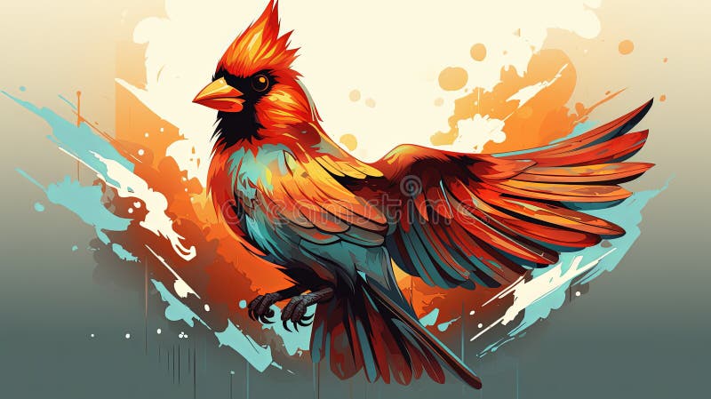 Captivating Majestic Northern Cardinal Vector Art Stock Illustration ...