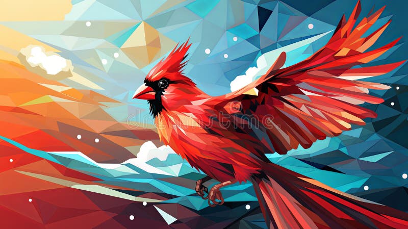 Captivating Majestic Northern Cardinal Vector Art Stock Illustration ...