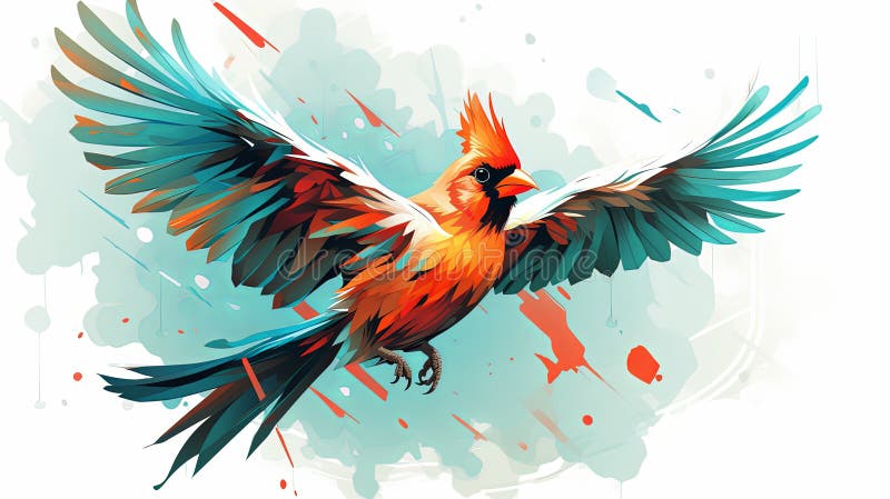 Captivating Majestic Northern Cardinal Vector Art Stock Illustration ...