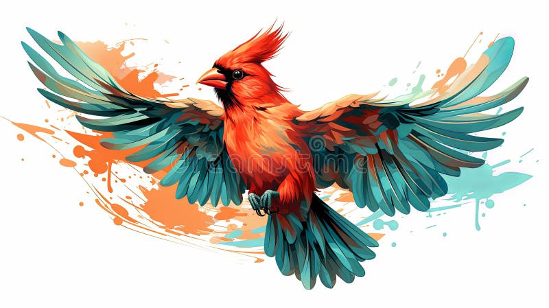 Captivating Majestic Northern Cardinal Vector Art Stock Illustration ...