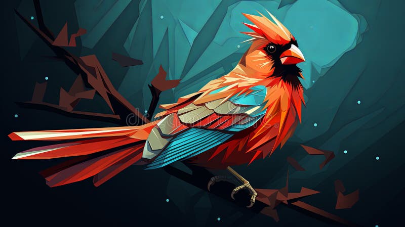 Captivating Majestic Northern Cardinal Vector Art Stock Illustration ...