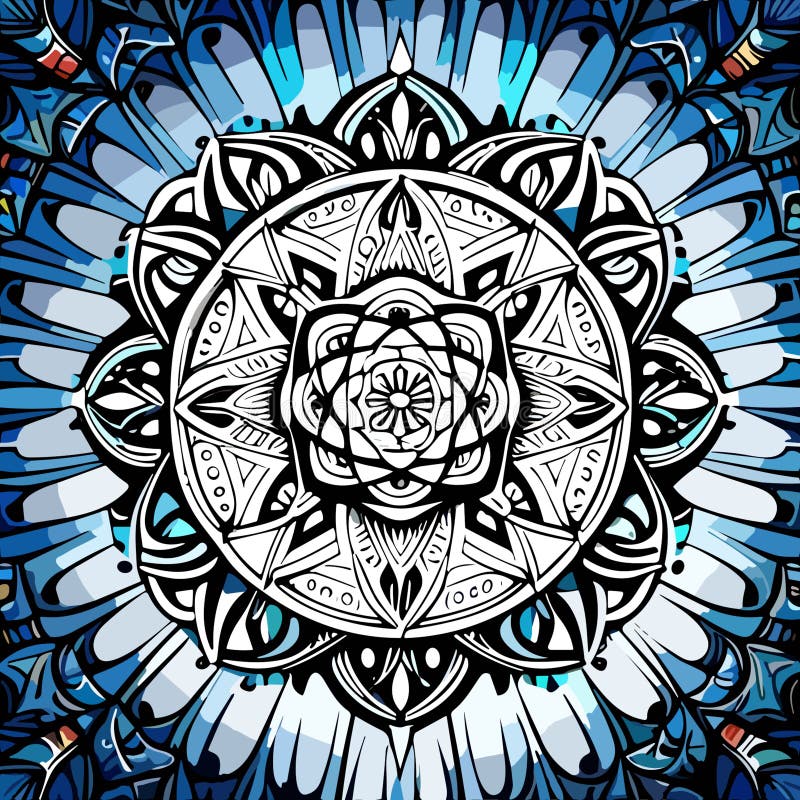 Eternal Serenity: the Transformative Beauty of the Blue Mandala Stock ...