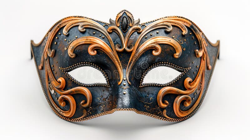 A Captivating Masquerade Mask Featuring Ornate Swirls and Bold Colors ...