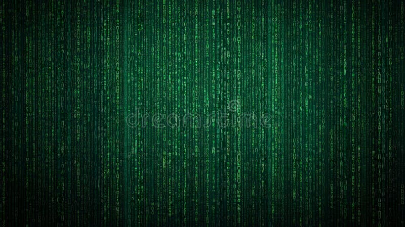 A Captivating Matrix of Shimmering Digital Code Forming an Imaginary Shield in Cyber Space Stock ...