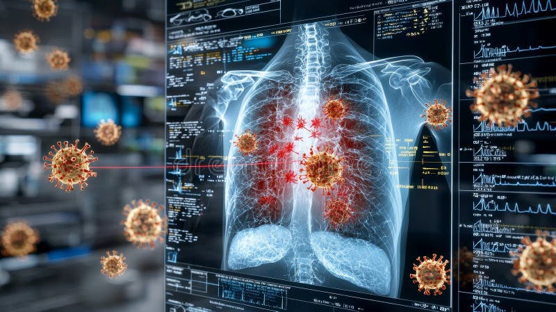 A Captivating Medical Screen Displaying an Imposing Lung Structure in ...