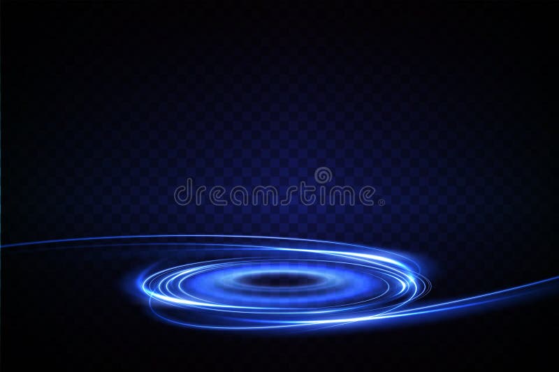 A Dynamic Blue Light Swirl Design Set Against a Dark Background that ...