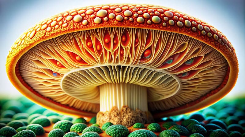 Unveiling the Hidden World of a Mushroom a Microscopic Exploration of ...