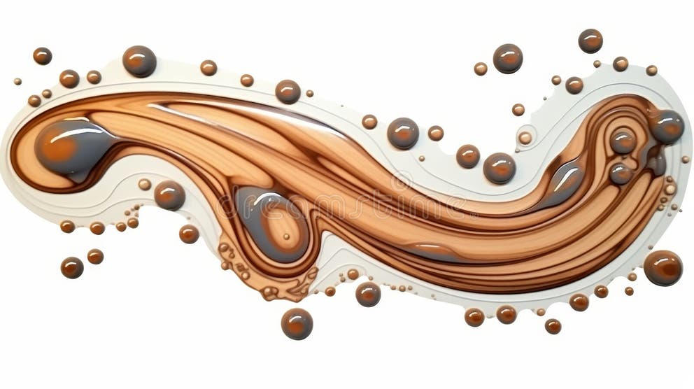 Captivating Milk Chocolate Splash with Bubbles on White Backdrop for ...