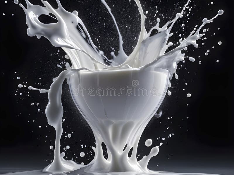 Captivating Milk Splash. Dynamic Beauty in Motion. Stock Photo - Image ...