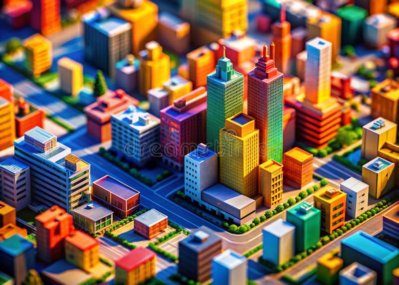Geometric Miniature Cityscape a TiltShift Photography Exploration of ...