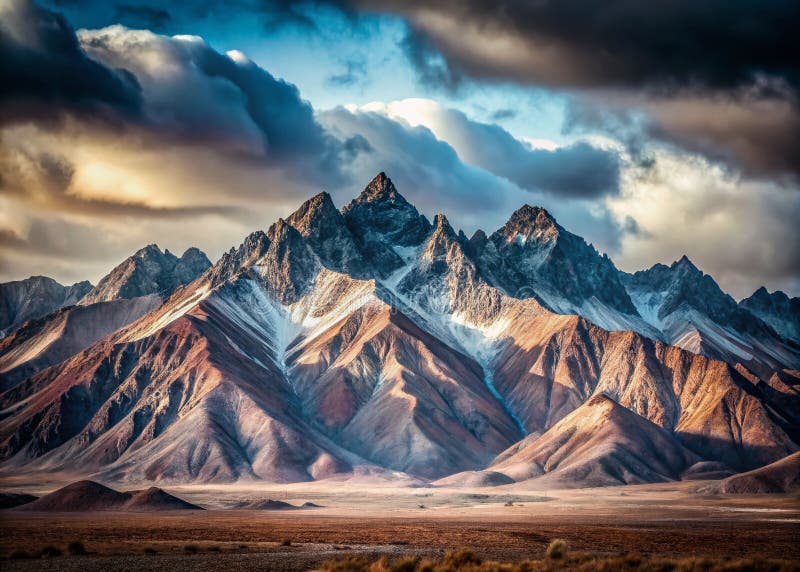 AweInspiring Minimalist Mountainscape Stark Peaks and Eerie Serenity in ...