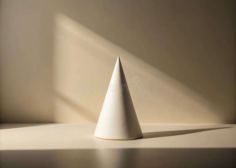 Geometric Cone Structure a Study in Minimalist Form Texture and Light ...