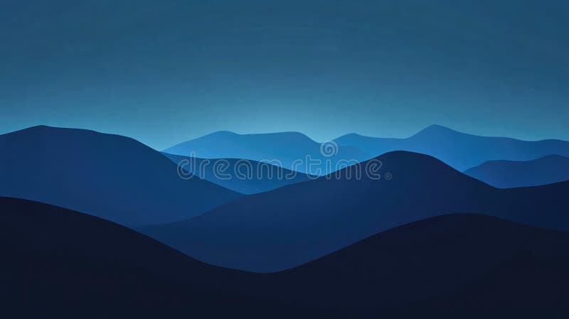 Captivating Minimalistic Night Sky with Deep Gradient and Serene ...