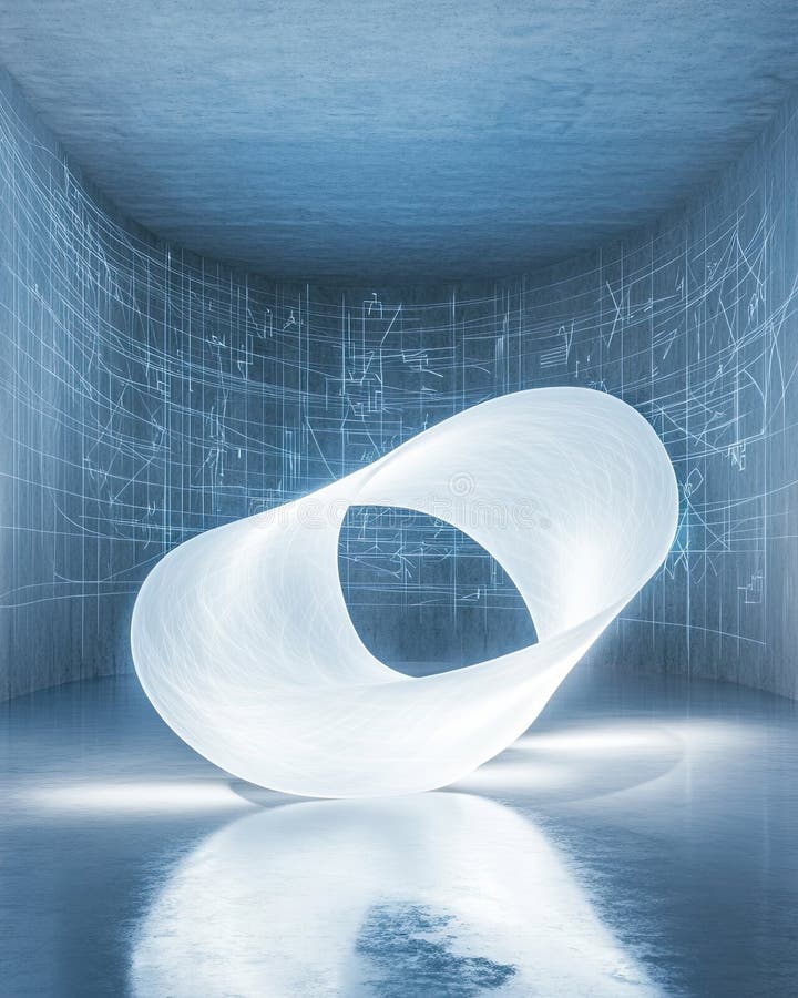 A Captivating Mobius Strip Illuminated with Mathematical Symbols in a ...