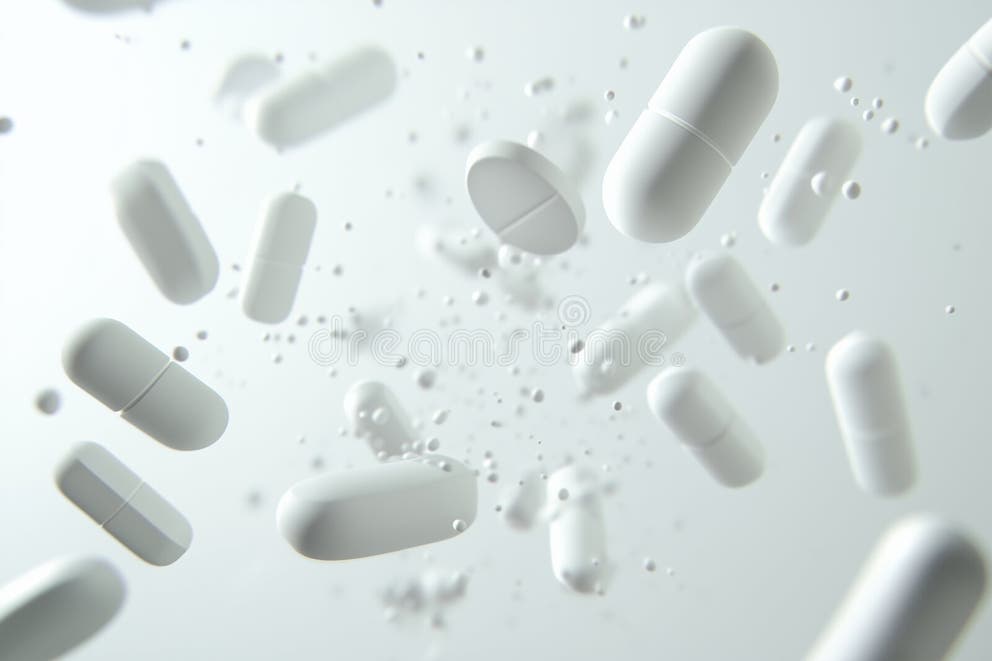 Captivating Motion Falling Capsules in Dramatic Blur Pharmaceutical ...