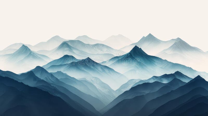 Captivating Mountain Range, Each Peak a Unique Hue Creating a Stunning ...