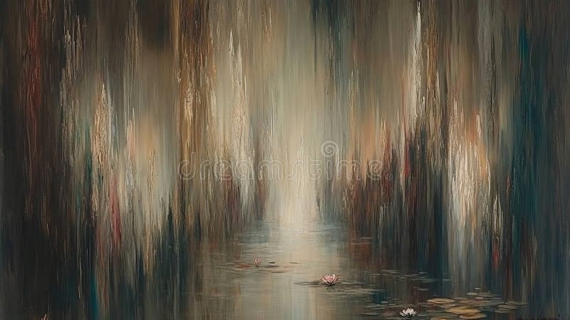 A Captivating Natural Image with a Waterscape Mirror, Lit by Sunlight ...